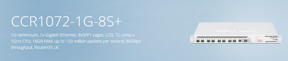 فروشگاه تندیس | قیمت CCR1072-1G-8S Plus کر روتر کابلی میکروتیک